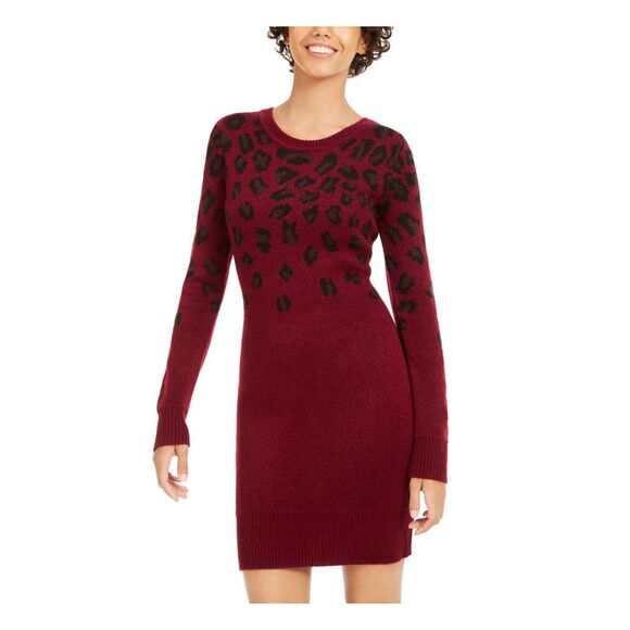 BCX | Dresses | Nwt Bcx Dress Womens Burgundy Long Sleeve Jewel Neck ...